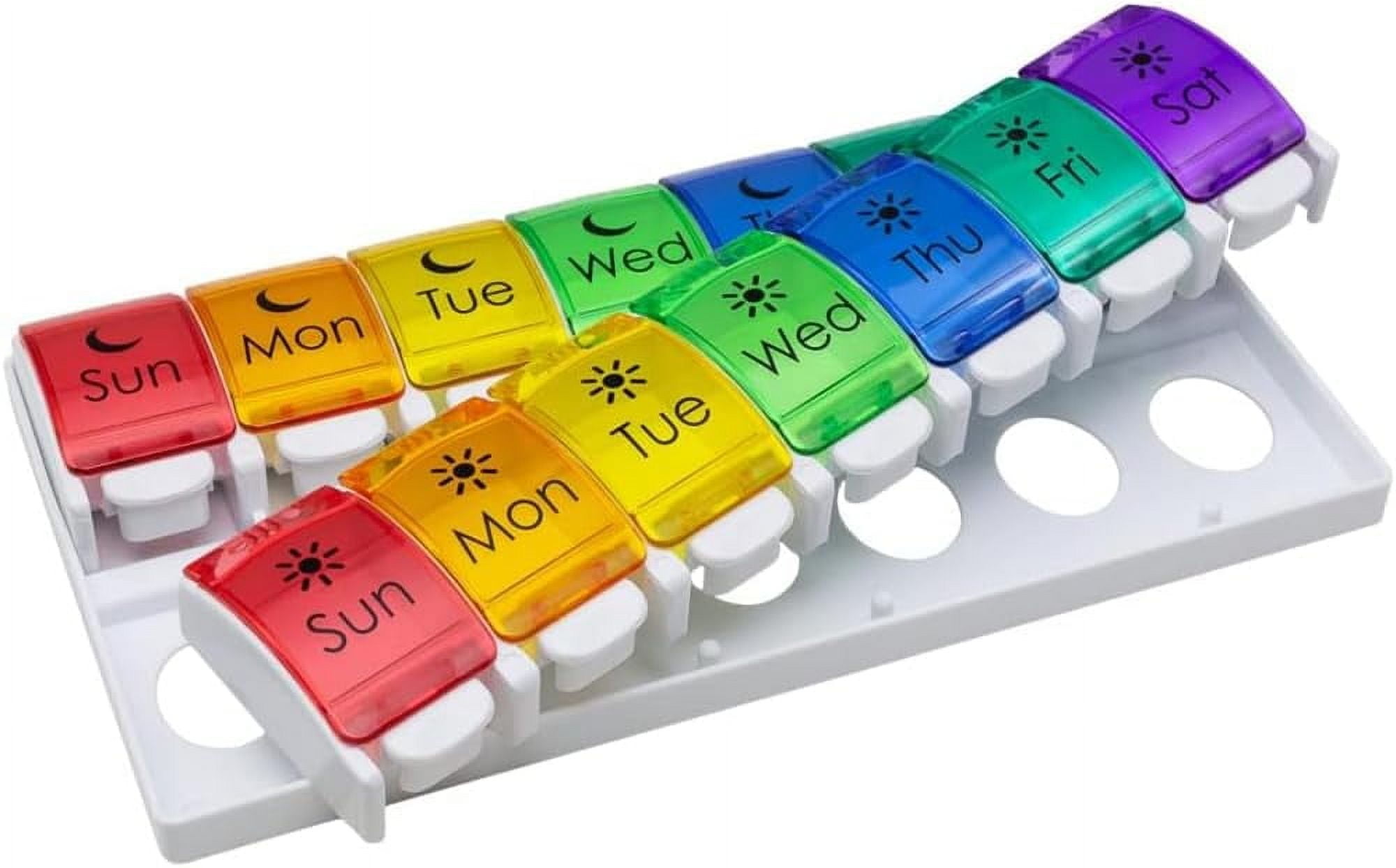 Weekly (7-Day) Pill Case, Medicine Planner, Vitamin Organizer, 2 Times ...