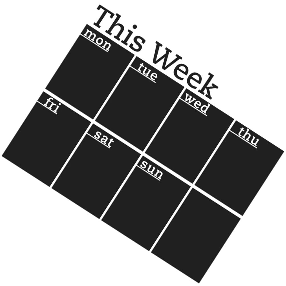 Weekly Chalkboard Planner Large Sticker for Wall - Walmart.com