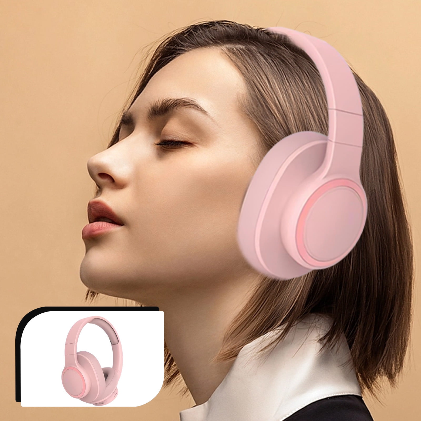 Weekly Deals Nrmrqz Bluetooth Headphones Wireless Over Ear Stereo ...