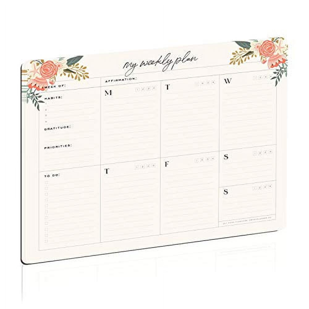 Weekly Desk Pad - With Weekly To Do List - 52 Undated 100gsm Thick Tear ...
