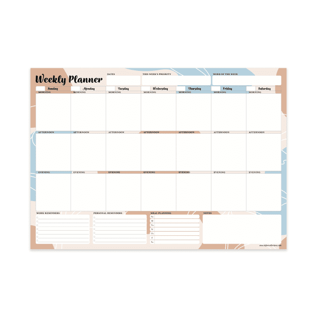Define Weekly Desk Planner, A4 (8.27" x 11.69"), 52 Pages, 52 Count ...