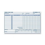 Weekly Employee Time Cards, One Side, 4.25 X 7, 100/pad | Bundle of 5 ...