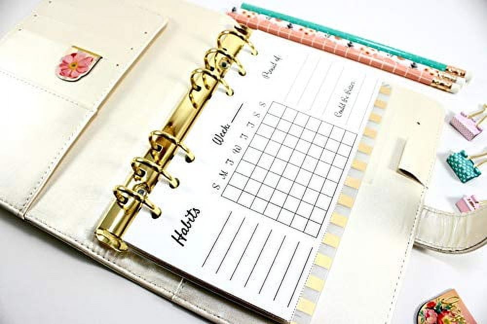 Weekly Habit Tracker Inserts, Resolution Log for Personal Size Planners ...