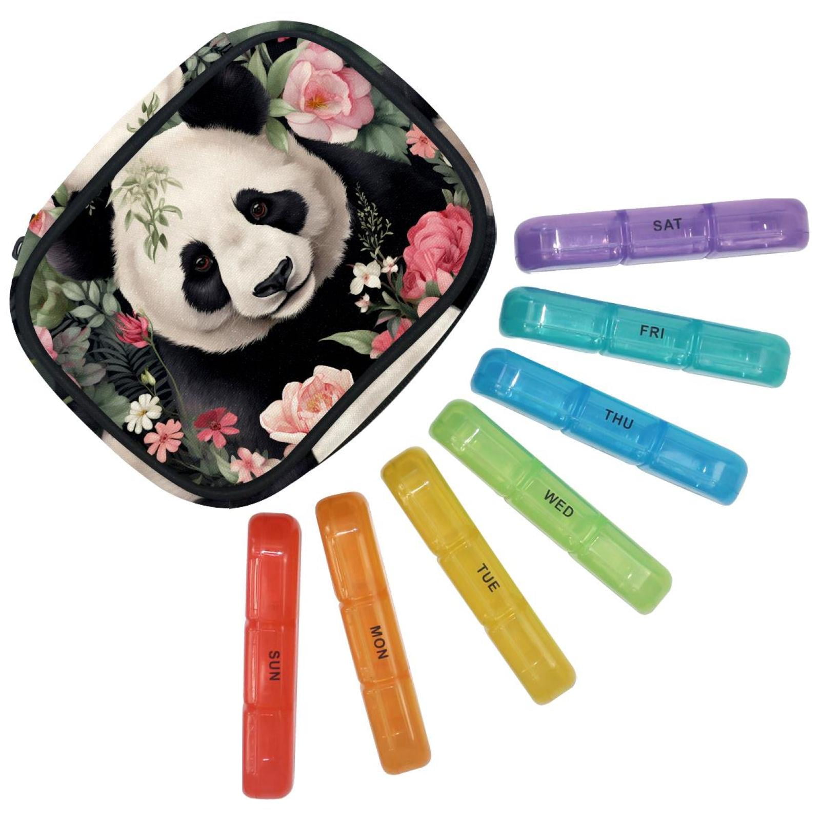 Weekly Health Manager: Lovely Panda's Travel AM PM Pill Box 7 Day, with ...