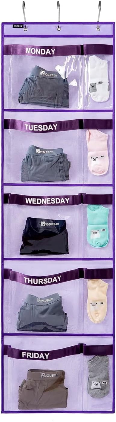 Weekly Kids Clothes Organizer Day of Week School Clothing Storage ...
