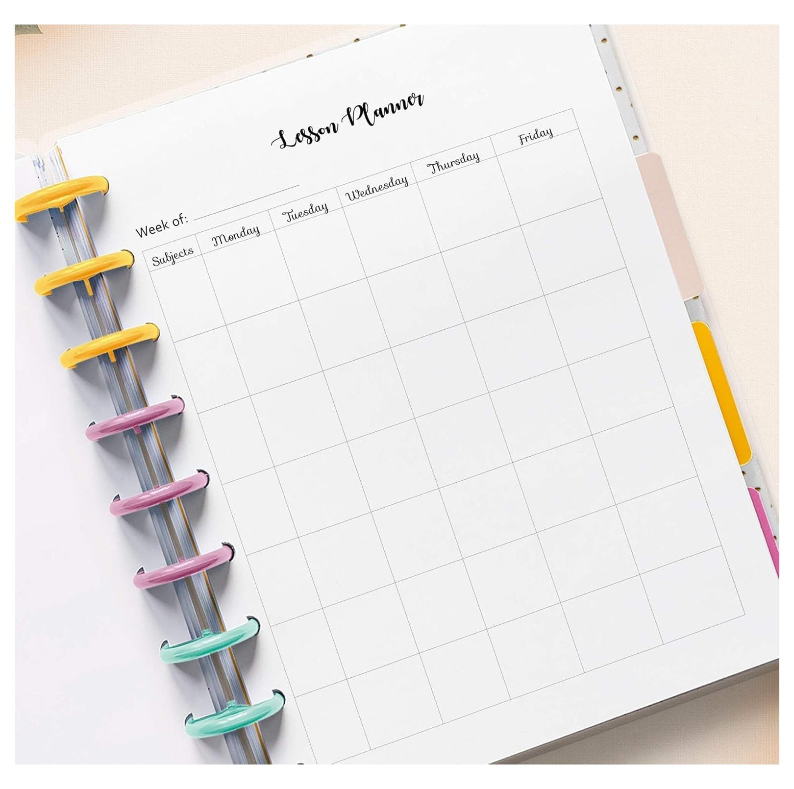 Weekly Lesson Planner for 11 Disc Big Planners Teacher Lesson Plan ...