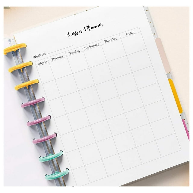 Weekly Lesson Planner for 11 Disc Big Planners Teacher Lesson Plan ...