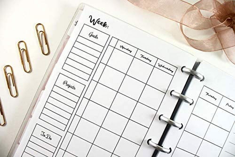 Weekly Lesson Planner Inserts for 7 Disc Planners - Walmart.com