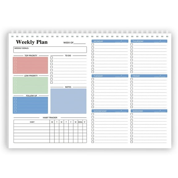 EDHITNR Daily To-Do List Notepad, Undated Task Planner Notebook ...