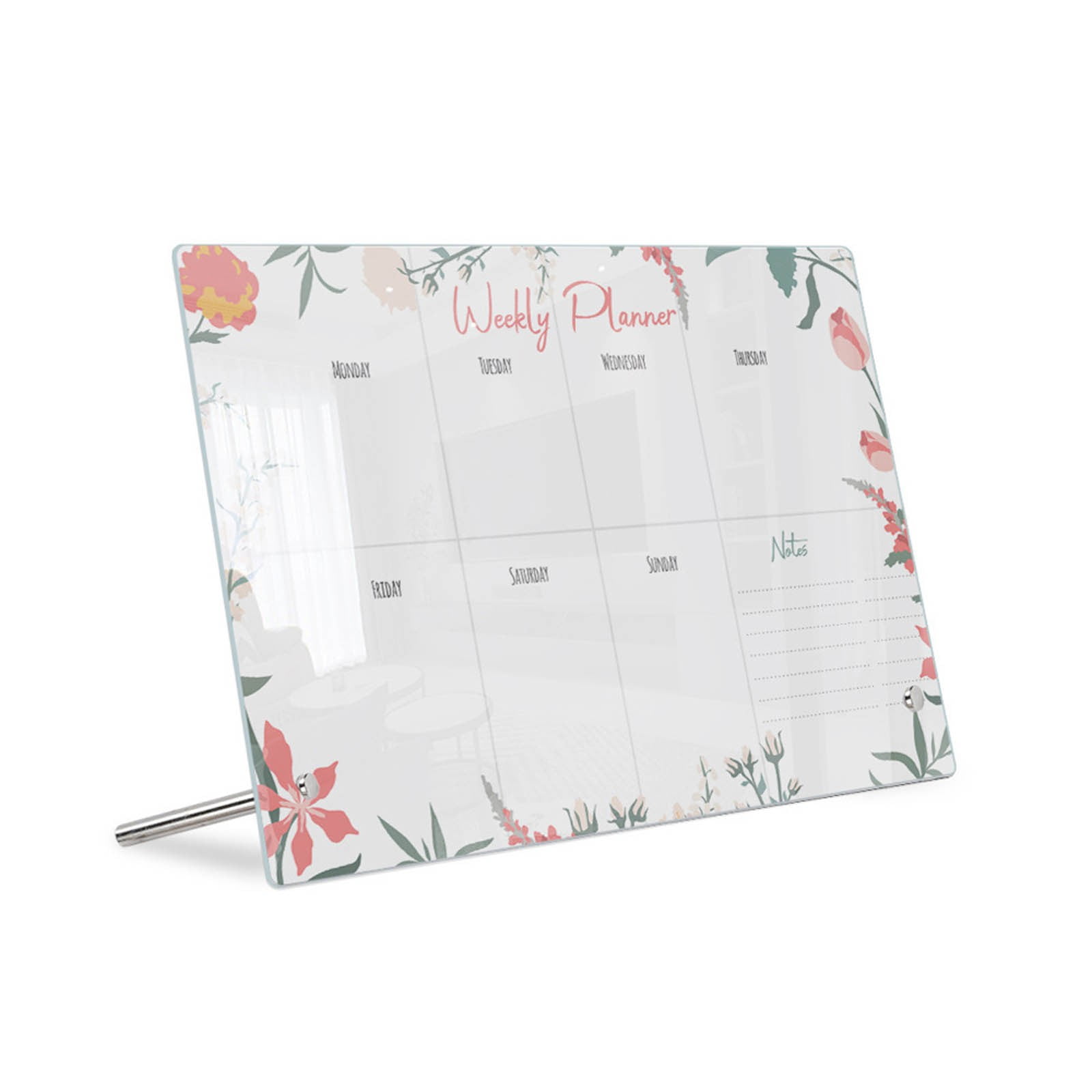 Weekly Meal Planner Acrylic Board, Acrylic Dry Erase Board for Fridge ...