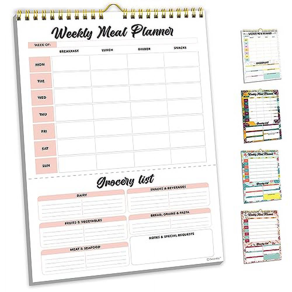 Weekly Meal Planner and Grocery List, 52 Easy Tear-Off Sheets Meal ...