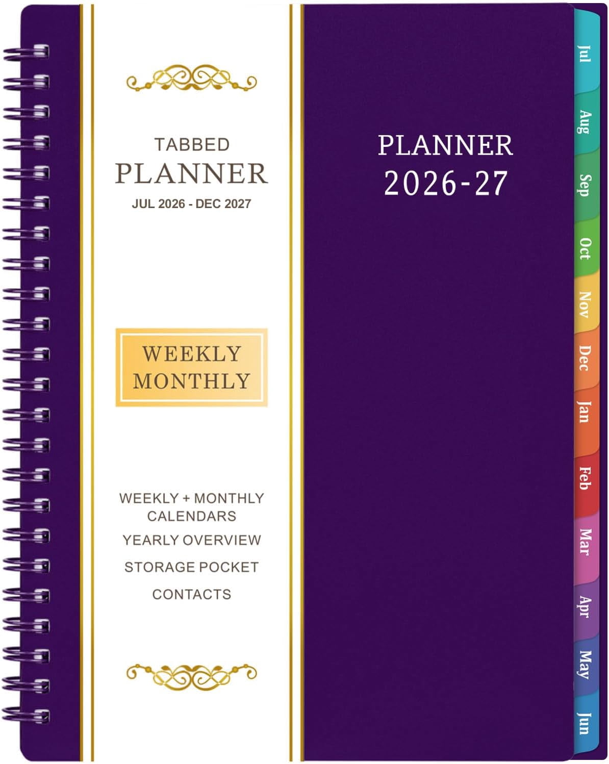 Weekly & Monthly Planner 2026-2027 Academic Calendar Jul 2026-Jun 2027 ...