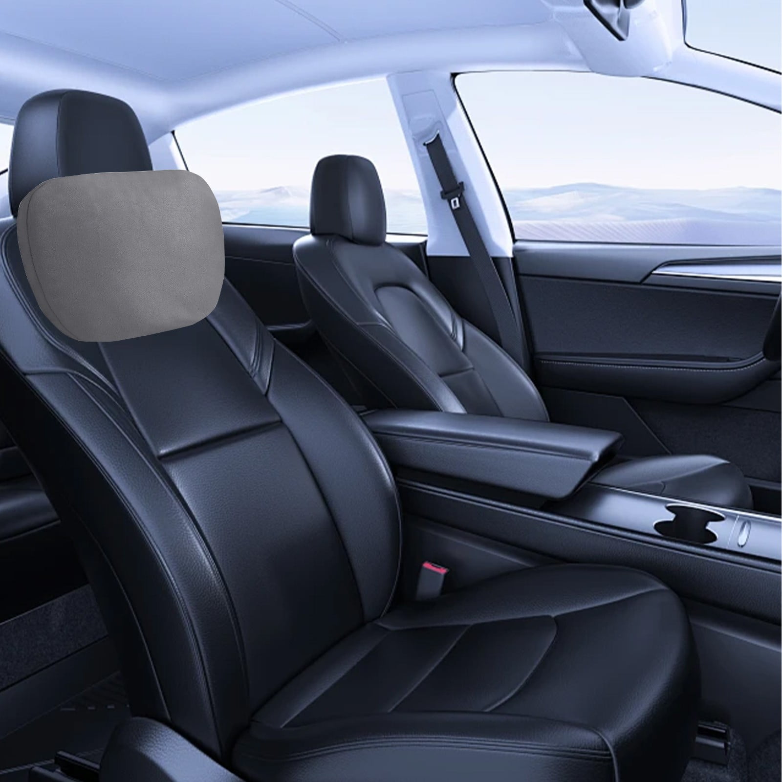 Weekly Offer, Suede Car Headrest Neck Support Pillow Universal Auto ...