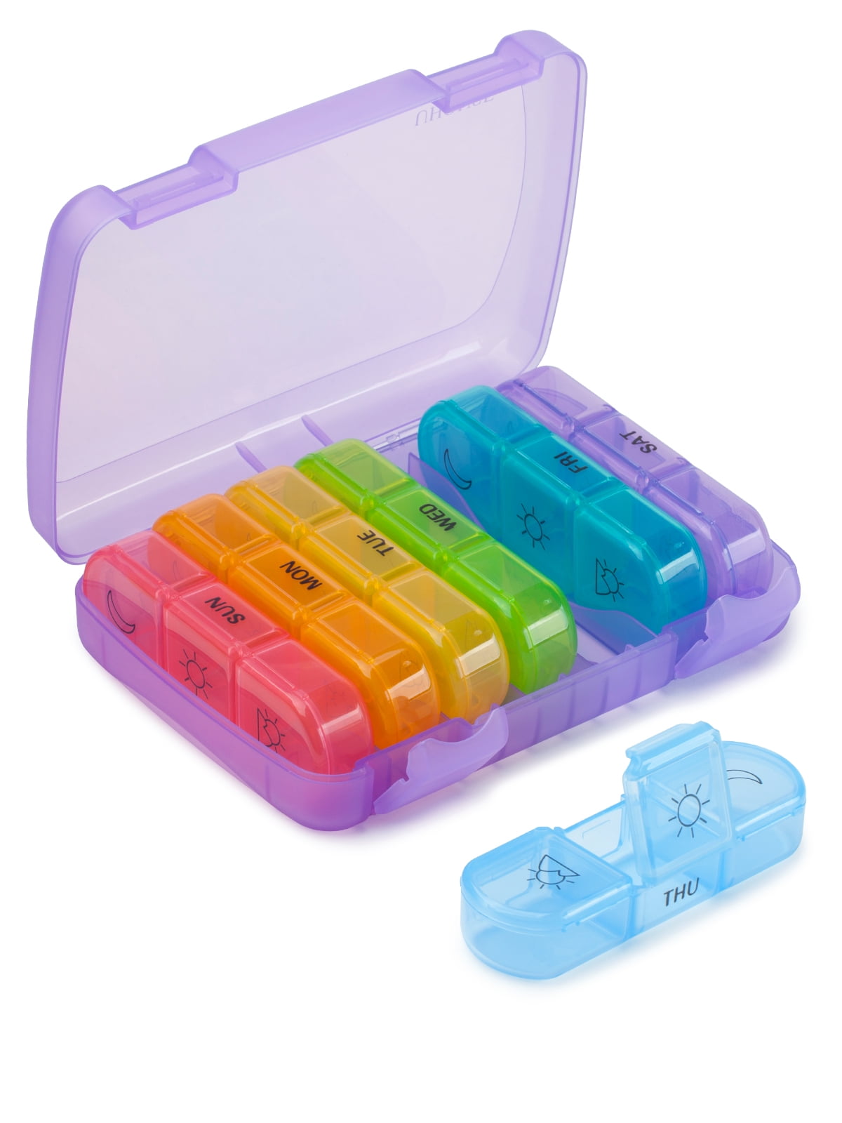 Weekly Pill Organizer 3 Times a Day, Travel 7 Day Pill Case Daily ...