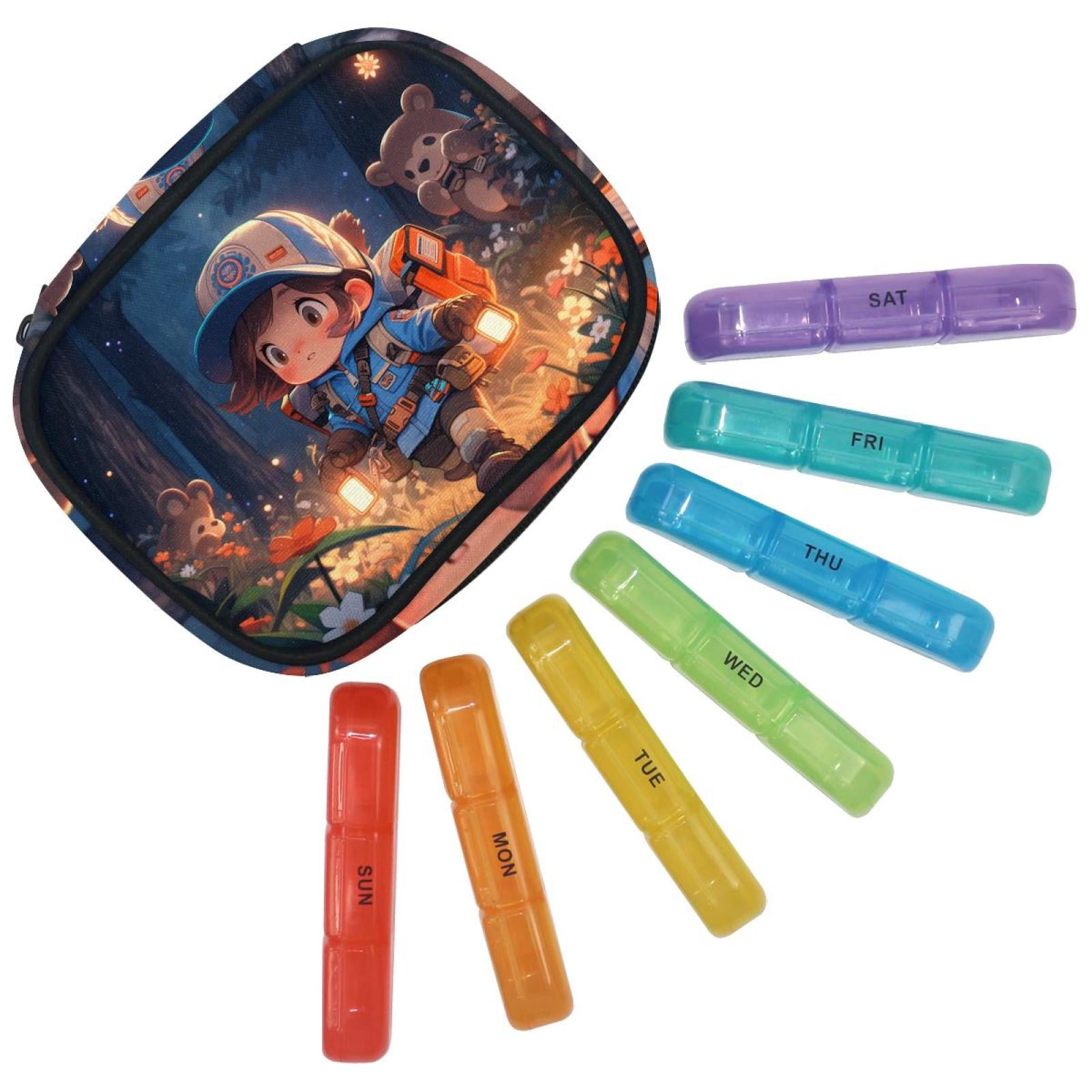 Weekly Pill Organizer 3 Times a Day:Travel AM PM Pill Box 7 Day with ...