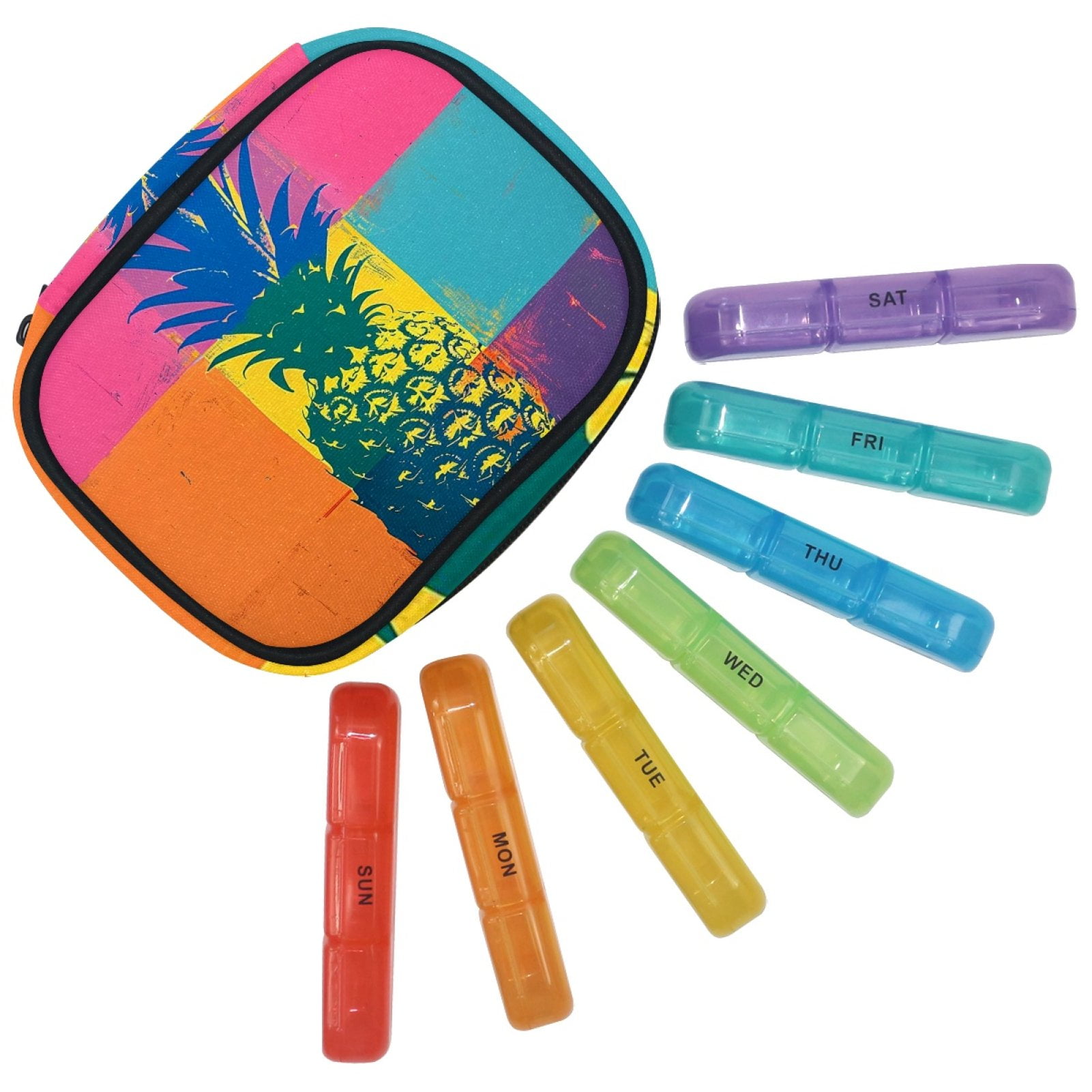 Weekly Pill Organizer 3 Times a Day, Pill Box 7 Day, Privacy Protection ...
