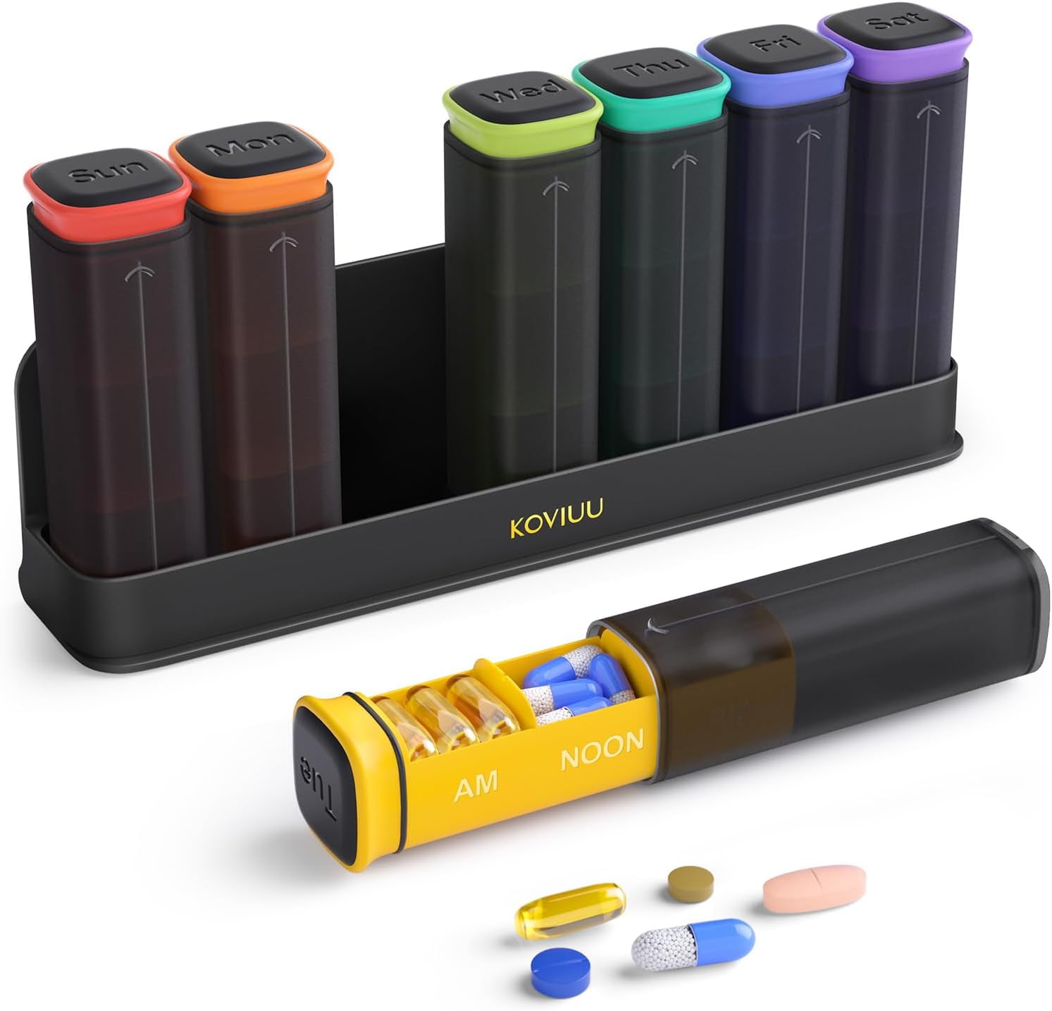 Weekly Pill Organizer 3X a Day, Detachable Pill Box 7 Day, Large 3 ...