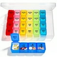 Weekly Pill Organizer 4 Times a Day, 7-Day Pill Boxes AM PM with 28 ...