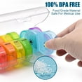 Weekly Pill Organizer 7 Day 2 Times a Day, Color Tracking 7 Day AM PM ...