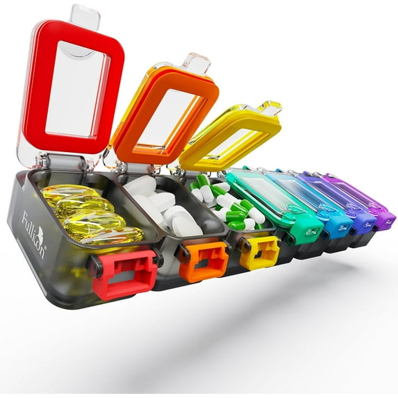Weekly Pill Organizer 7 Day Ultra Moisture and Spill Proof Daily Pill ...