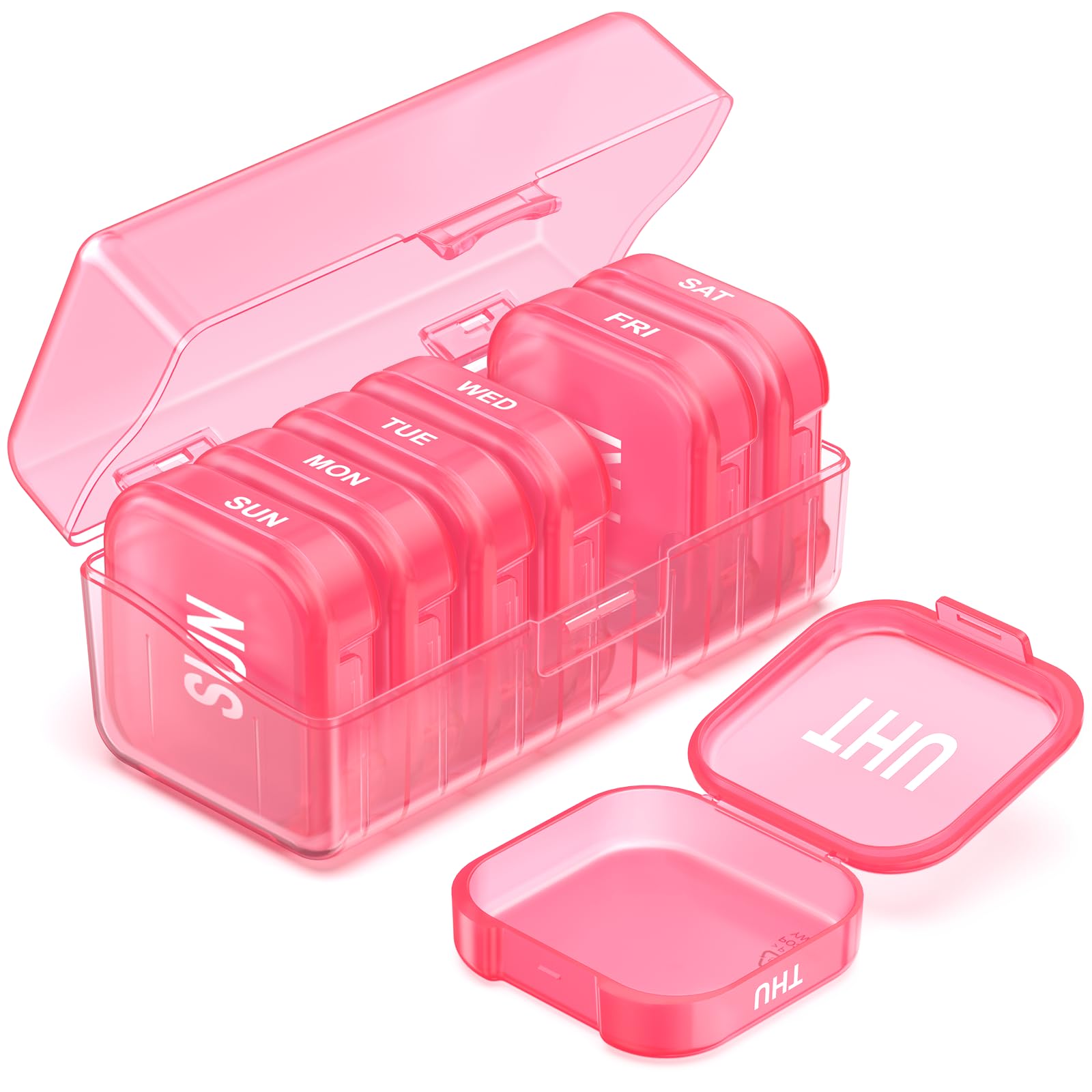 Weekly Pill Organizer, 7 Packs Large Pill Box Fits Big/Lots of ...