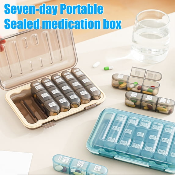 Weekly Pill Organizer Morning Noon Evening 3 Times A Day Pill Storage ...