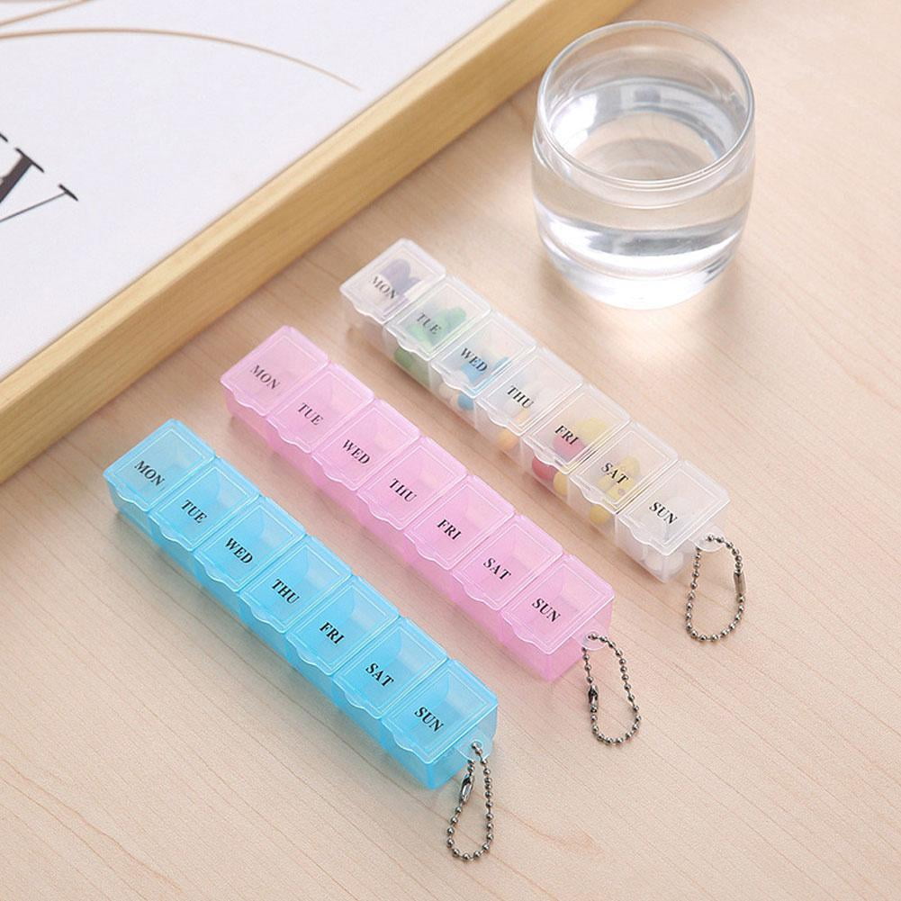 Weekly Pill Organizer - (Pack of 3) Daily Travel 7 Day Medication Pill ...