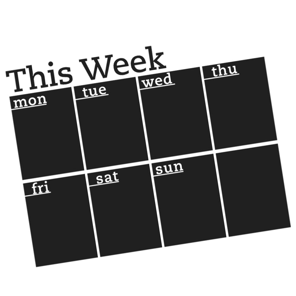 Weekly Plan Board Chalk Calendar for Wall Self-adhesive Schedule ...