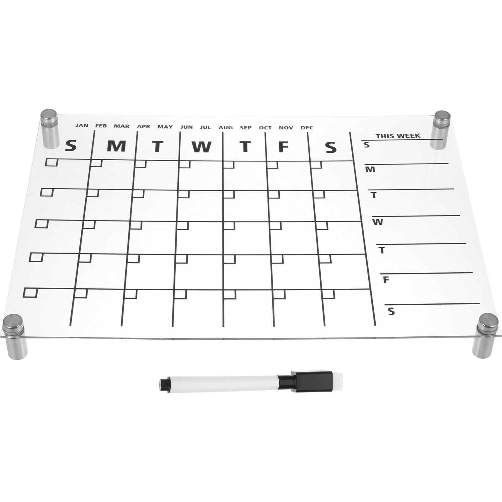 Weekly Plan Writing Board Desktop Dry Erase for Acrylic Fridge Calendar ...