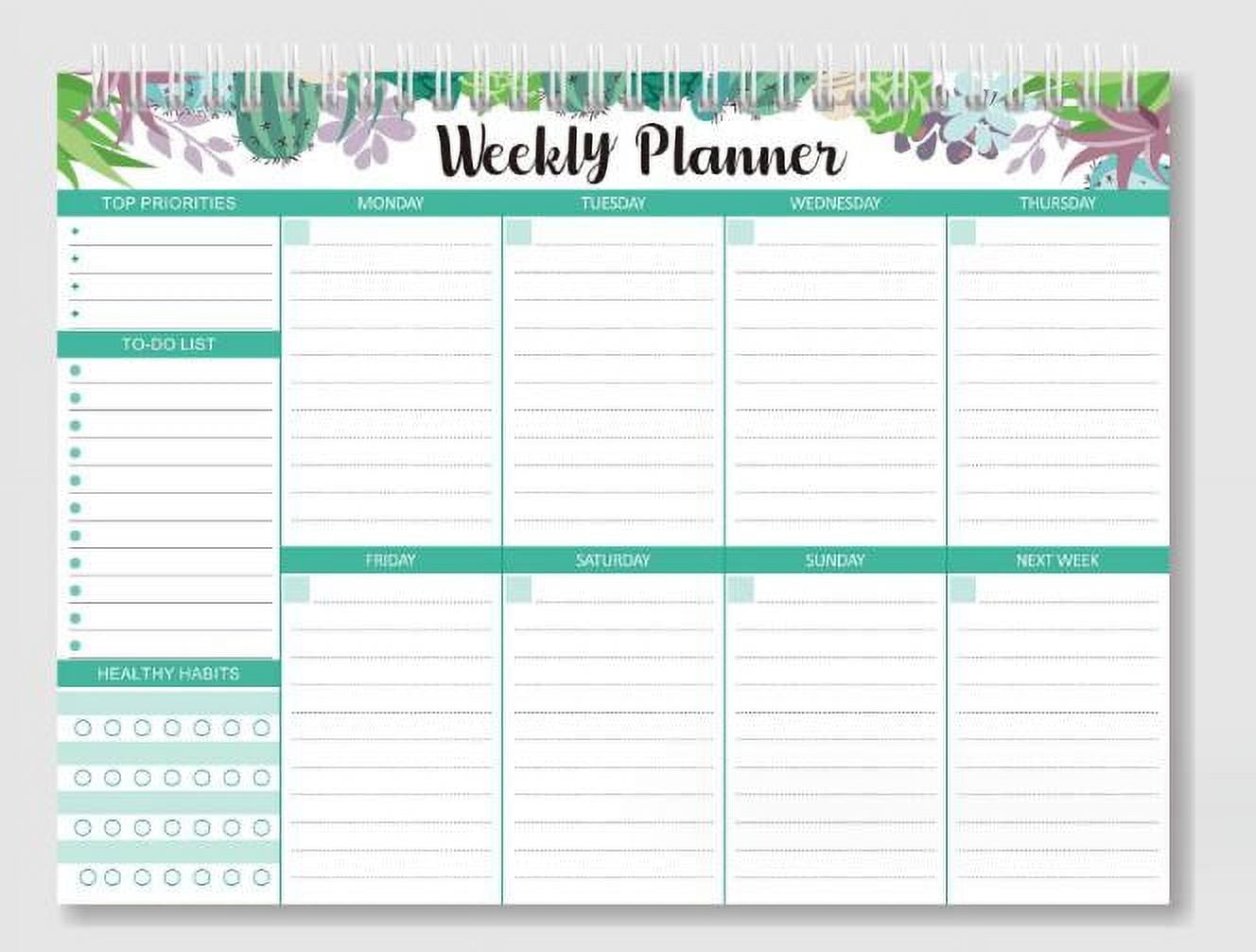 Weekly Planner Book Blank Weekly To Do List Planner Desk Planner For ...
