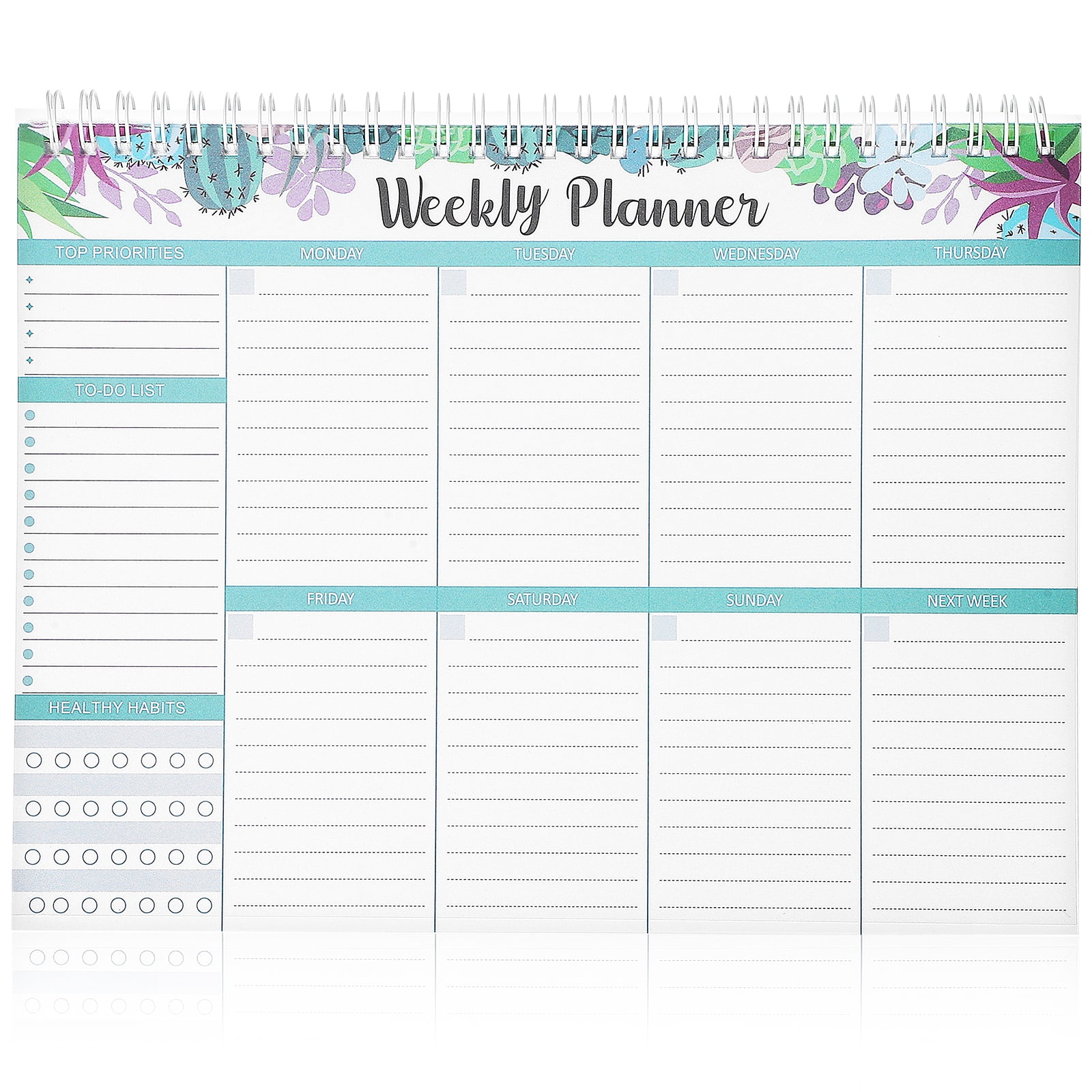 Weekly Planner Book Blank Weekly To Do List Planner Desk Planner For ...