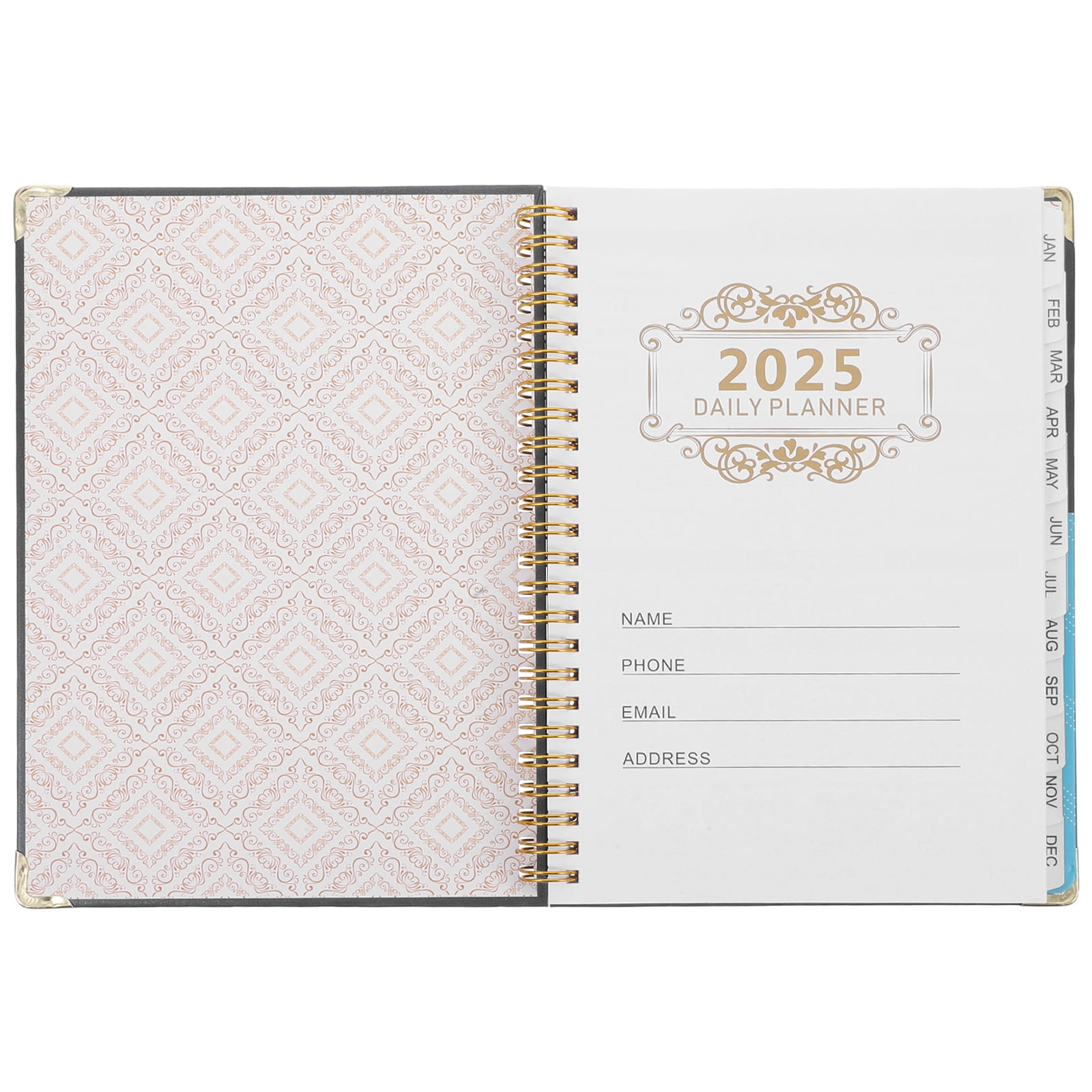 Weekly Planner Desktop Kitchen Calendar 2025 Work Family Black ...