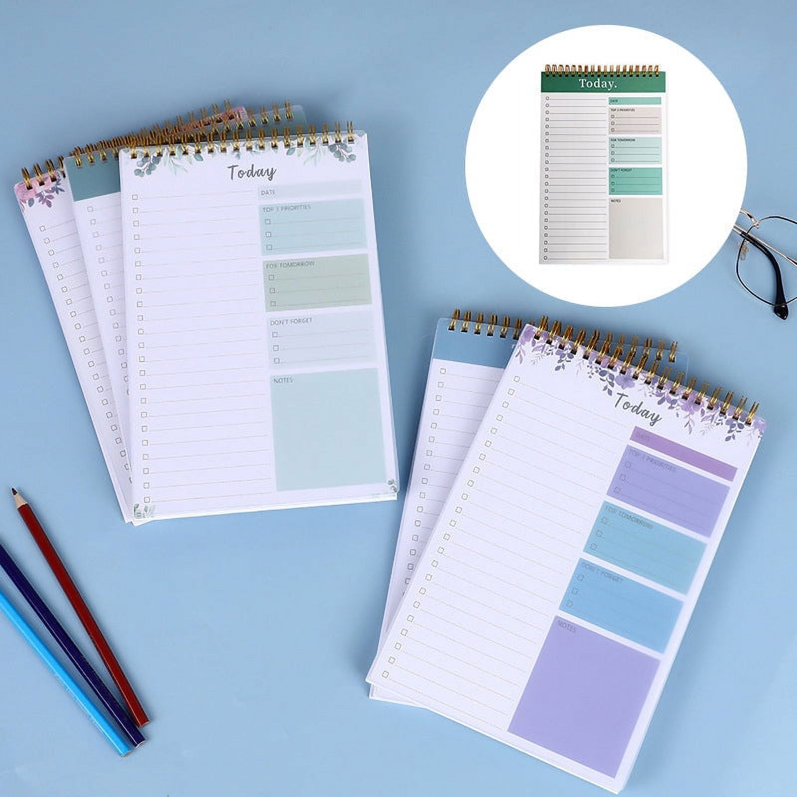 Weekly Planner Flip Up Coil Notebook B5 | Undated 52-Week Schedule Book ...