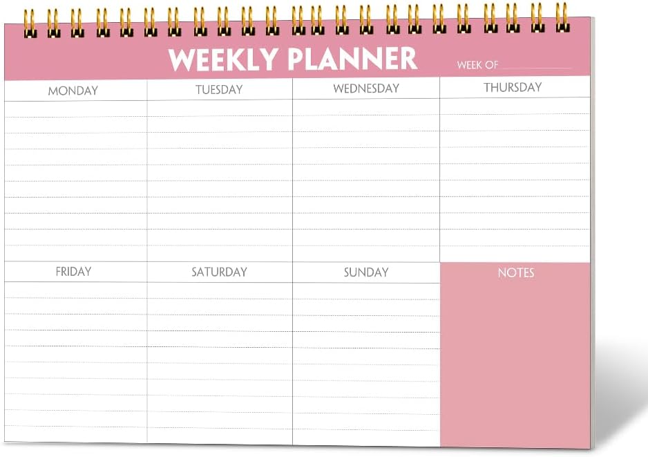 Weekly Planner Notepad - 7" x 10" Weekly Pad Organizers Habit Tracker ...