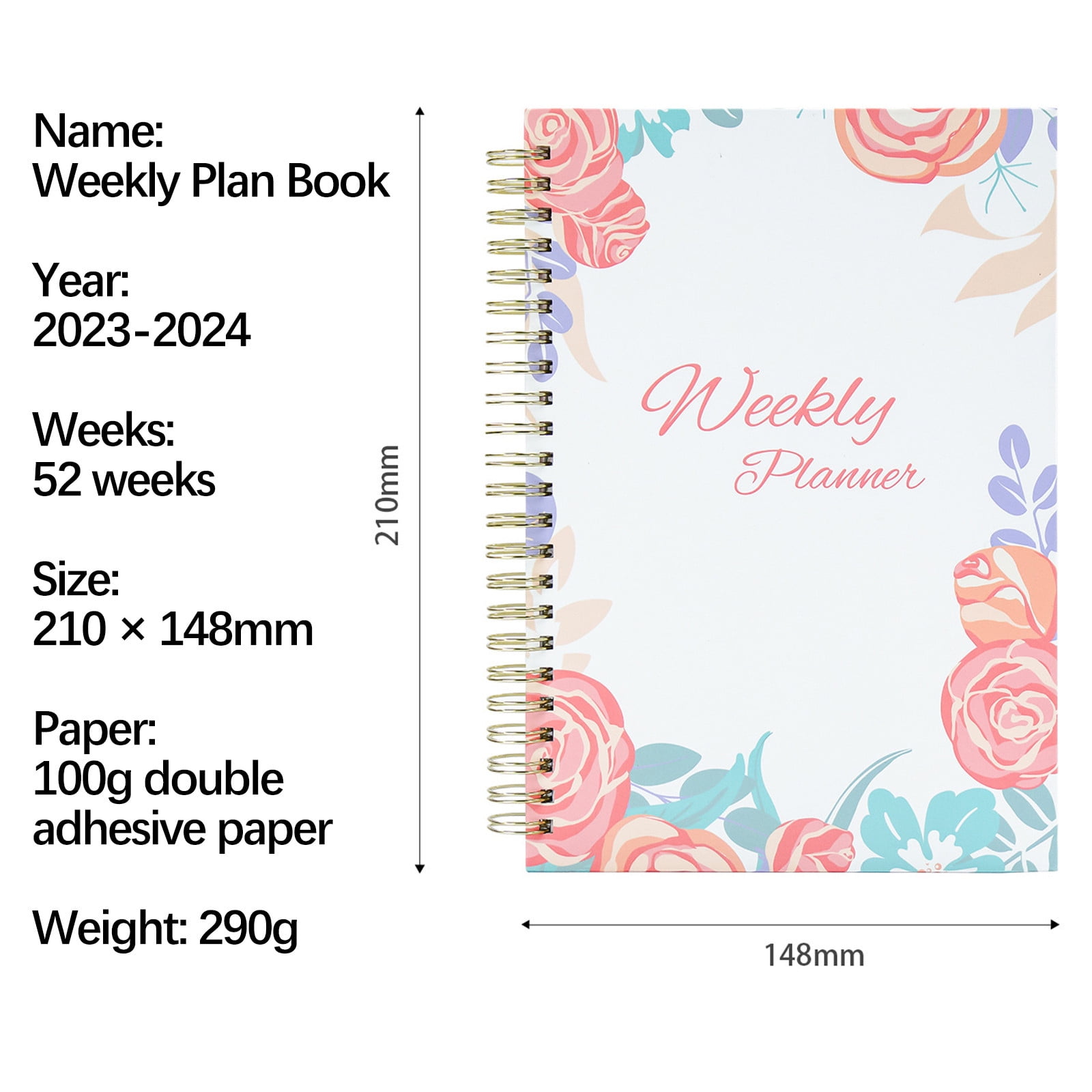 Weekly Planner Notepad Undated Weekly Goals Schedule Planner To Do List ...