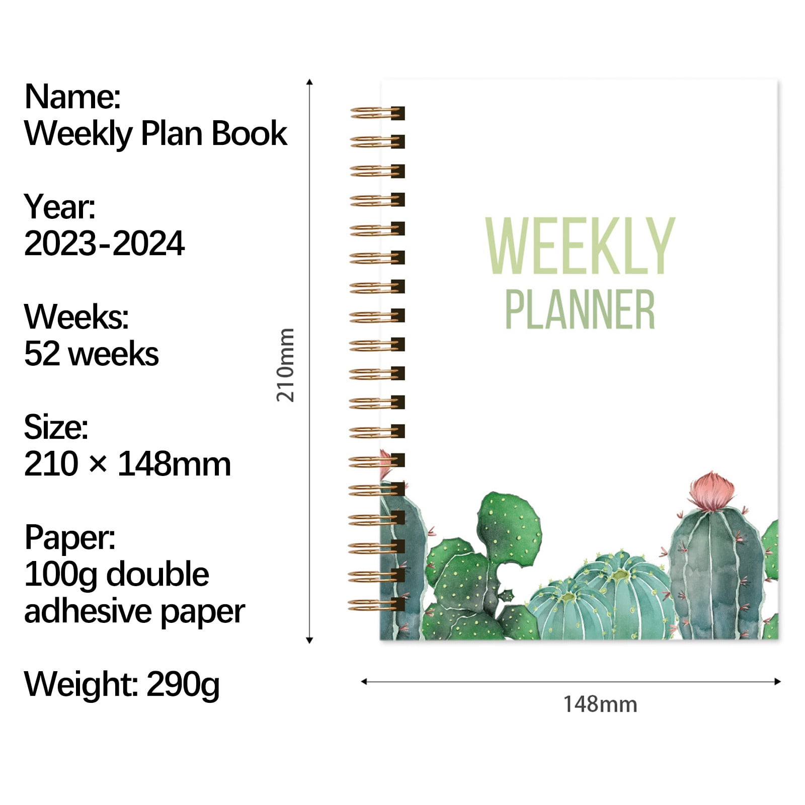 Weekly Planner Notepad Undated Weekly Goals Schedule Planner To Do List ...