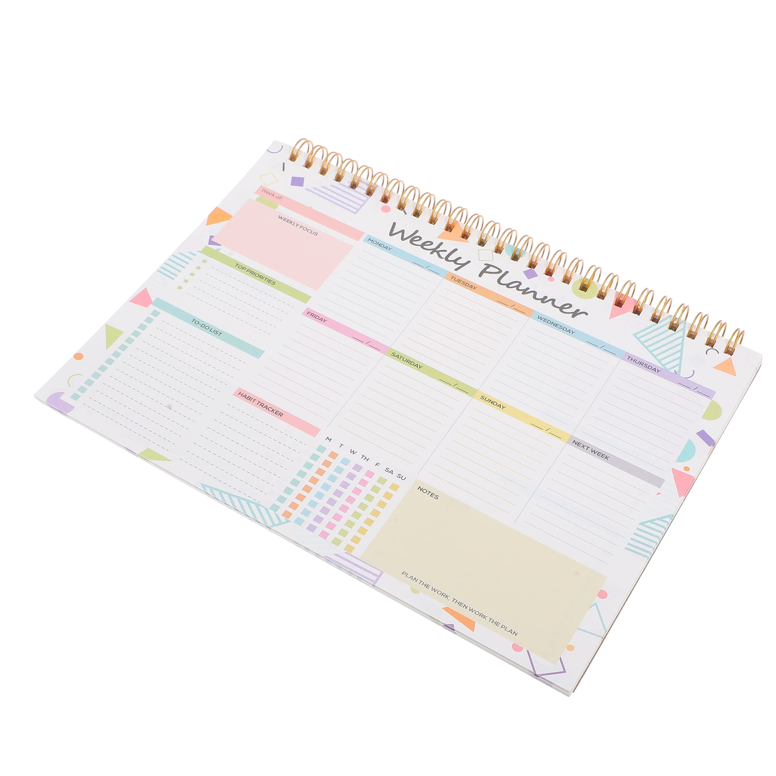 Weekly Planner Spiral Notebook Weekly Schedule Daily Schedule Notebook ...