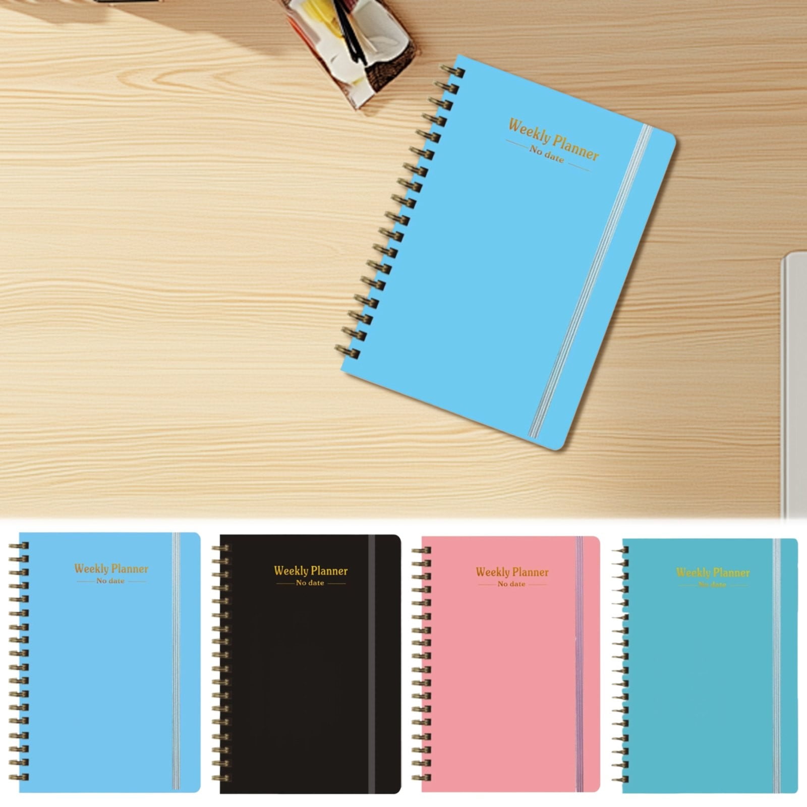 Weekly Planner Undated, Weekly Goals Schedule Planner with Spiral ...