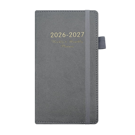 Weekly Planner from 2026 July - 2027 July, Portable Soft Leather Cover ...