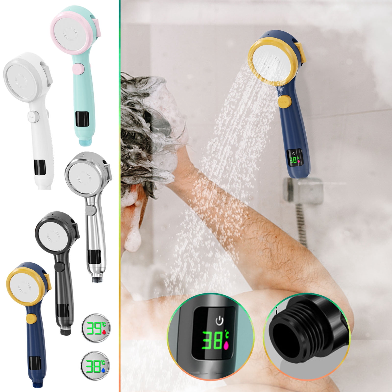 Weekly Price Drop, Hand-held Pressurized Water-stop Shower, 4-speed ...