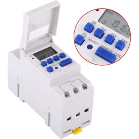 Weekly Programmable Time Switch, Relay Switch, with LCD Display, 16on and 8off Timer, THC15A ...