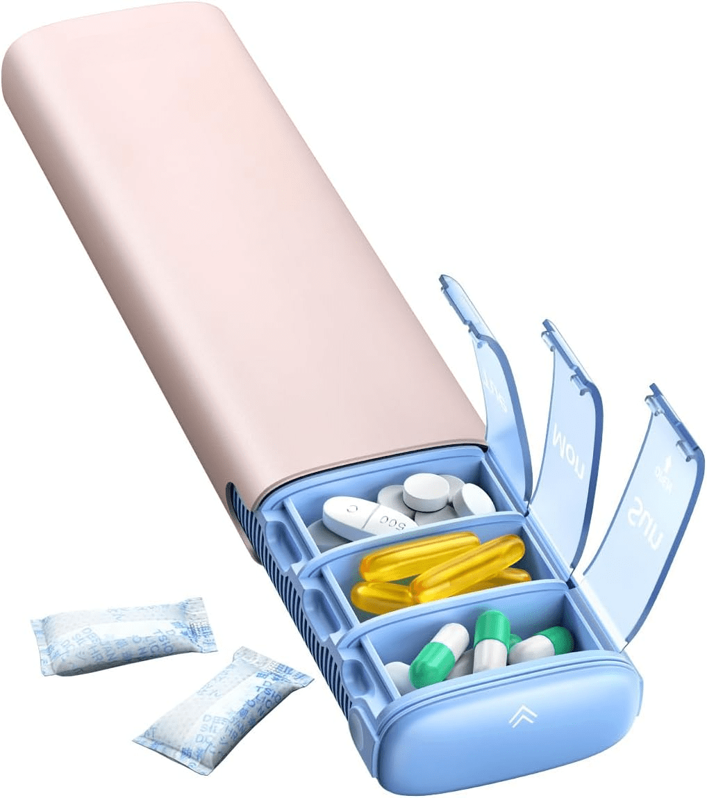 Weekly Travel Pill Organizer, Small Pill Box 7 Day,Portable Pill case ...