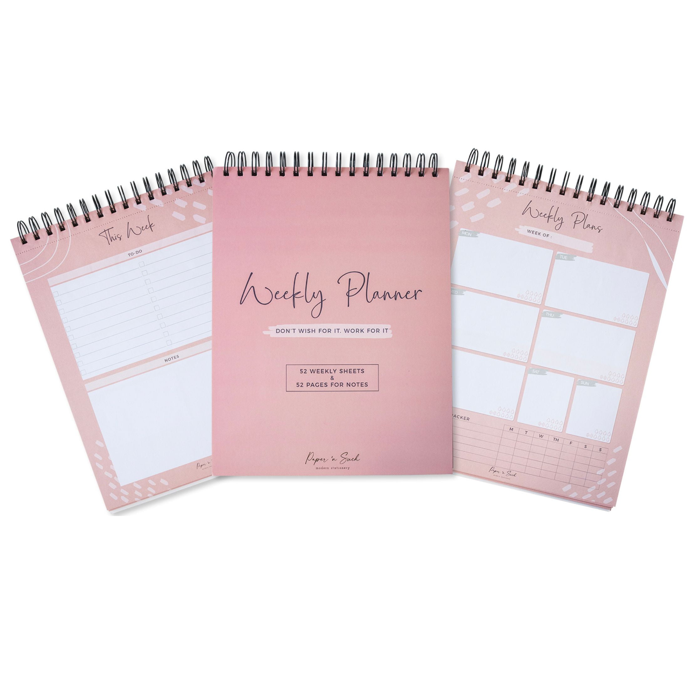 Weekly Undated Planner Pad: To Do List Desk Notepad 104 Tear Off Sheets ...
