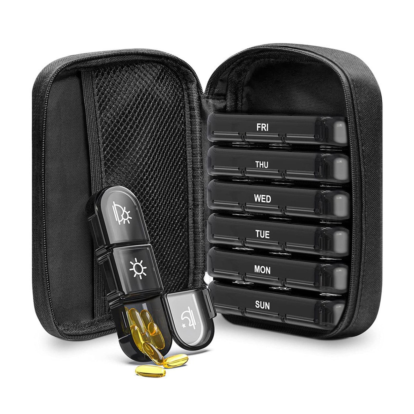 Weekly for Pill Organizer 3 Times a Day for Pill Box with Portable ...