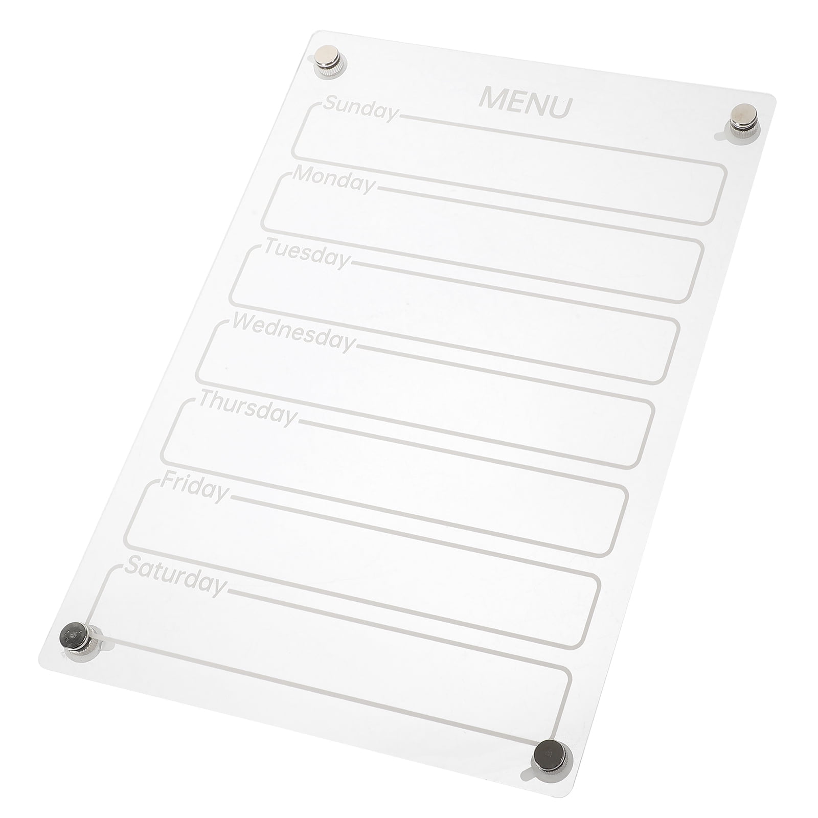 Weekly menu planner board schedule board erasable planning board ...
