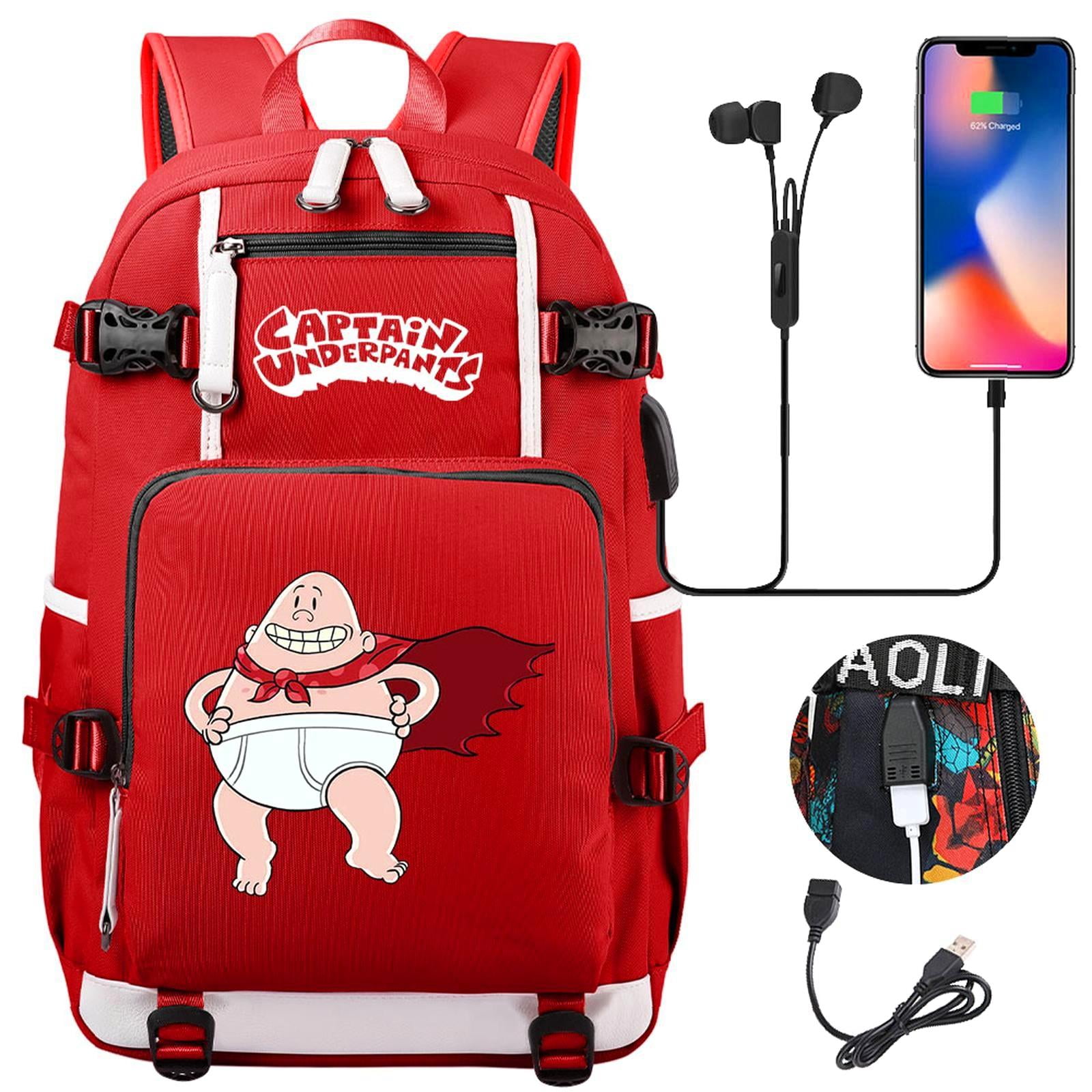 Weekyun Captain Fun Adventure Backpack with USB Port, Double-Sided Pockets, Fits 15" Laptop ...