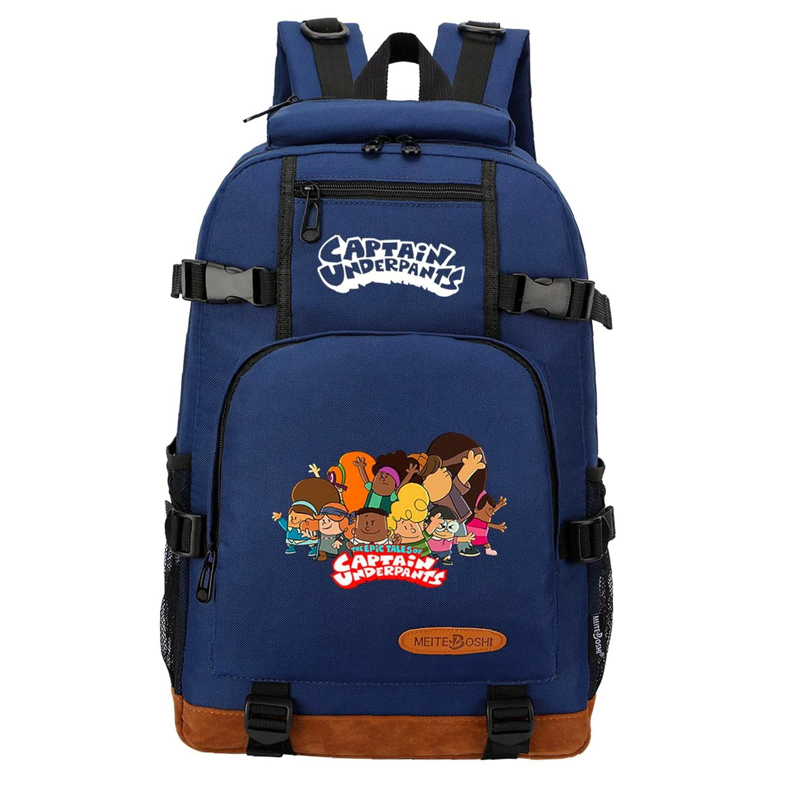 Weekyun Captain Fun Adventure fans backpack - Square Design, Double ...