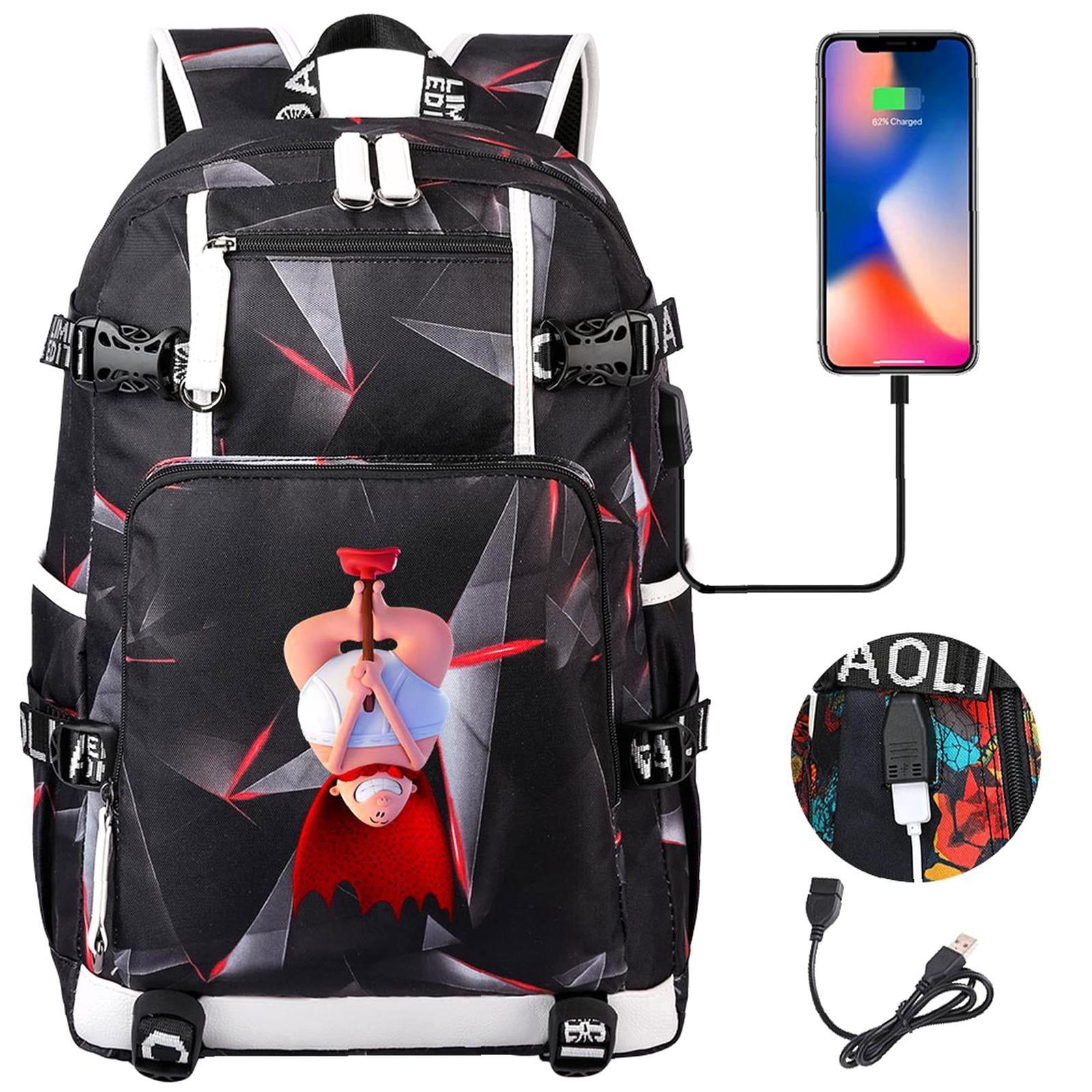 Weekyun Captain Fun Totes: Juvenile cartoon backpack with USB Port & 15 ...