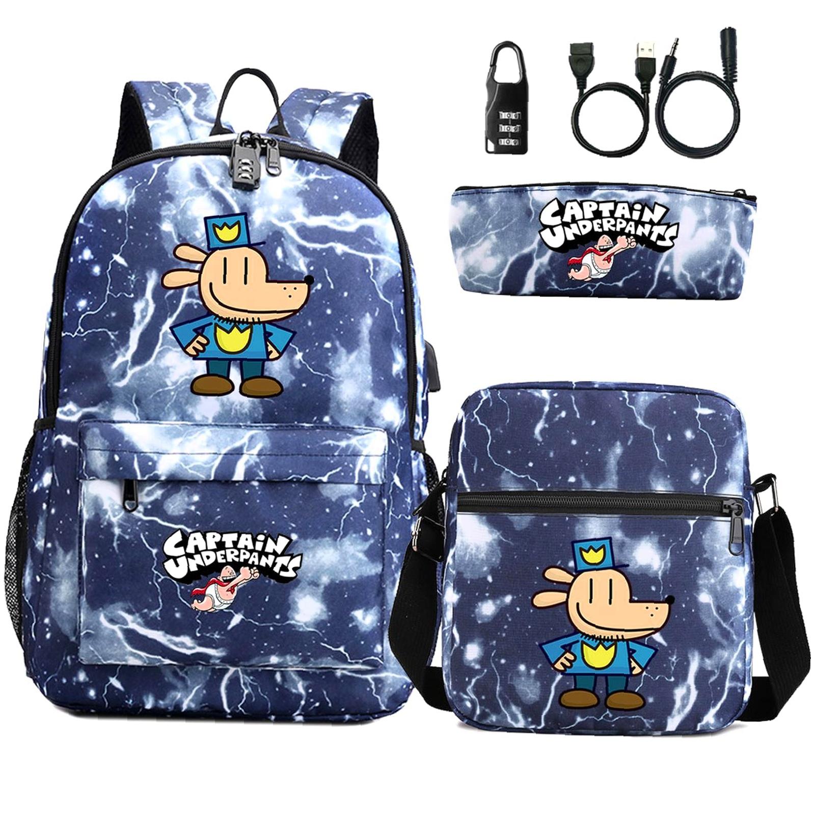 Weekyun Captain Kaptain backpack Set - Fun Cartoon Design for young ...