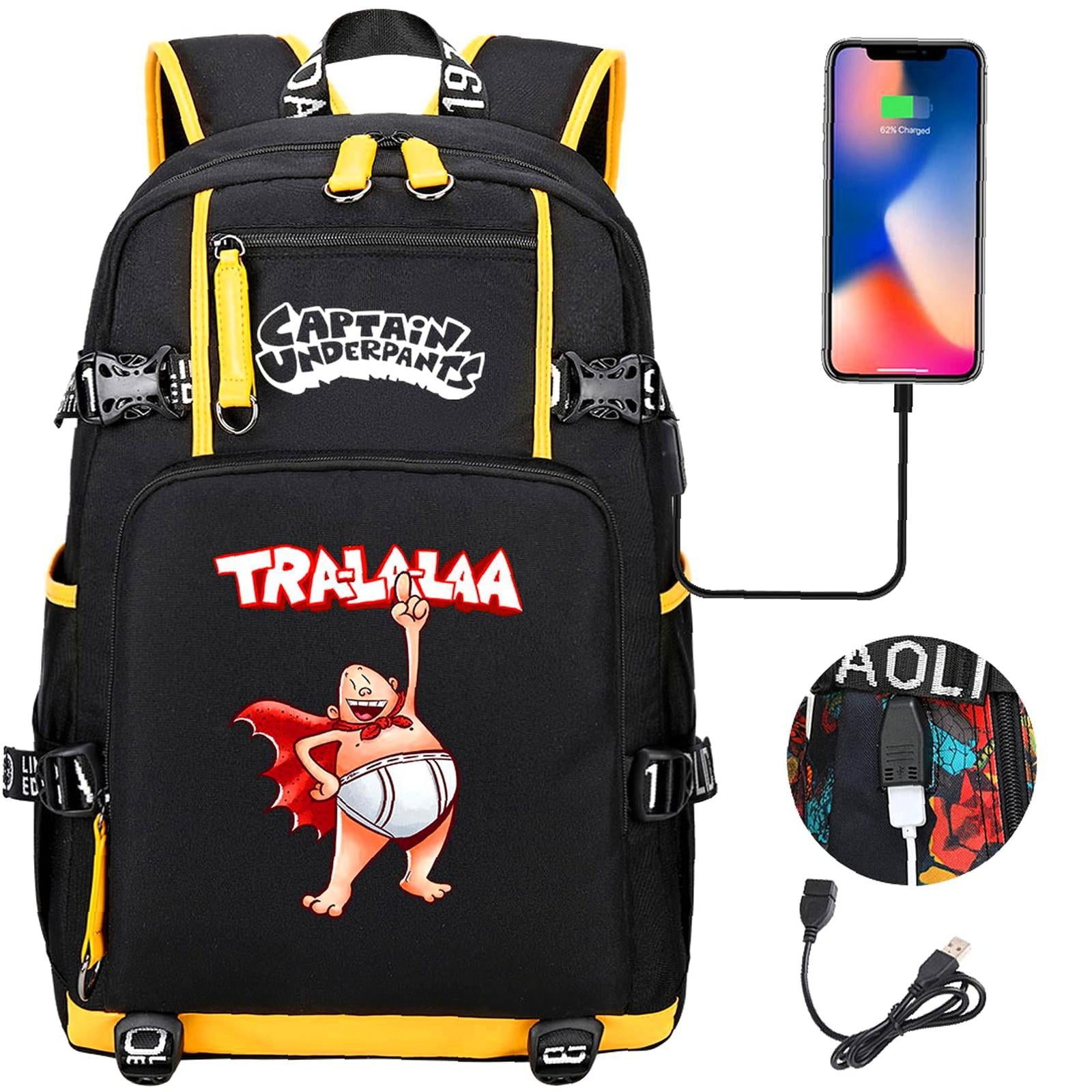 Weekyun Captain Super Pants backpack - Unisex Cartoon Design, Large ...